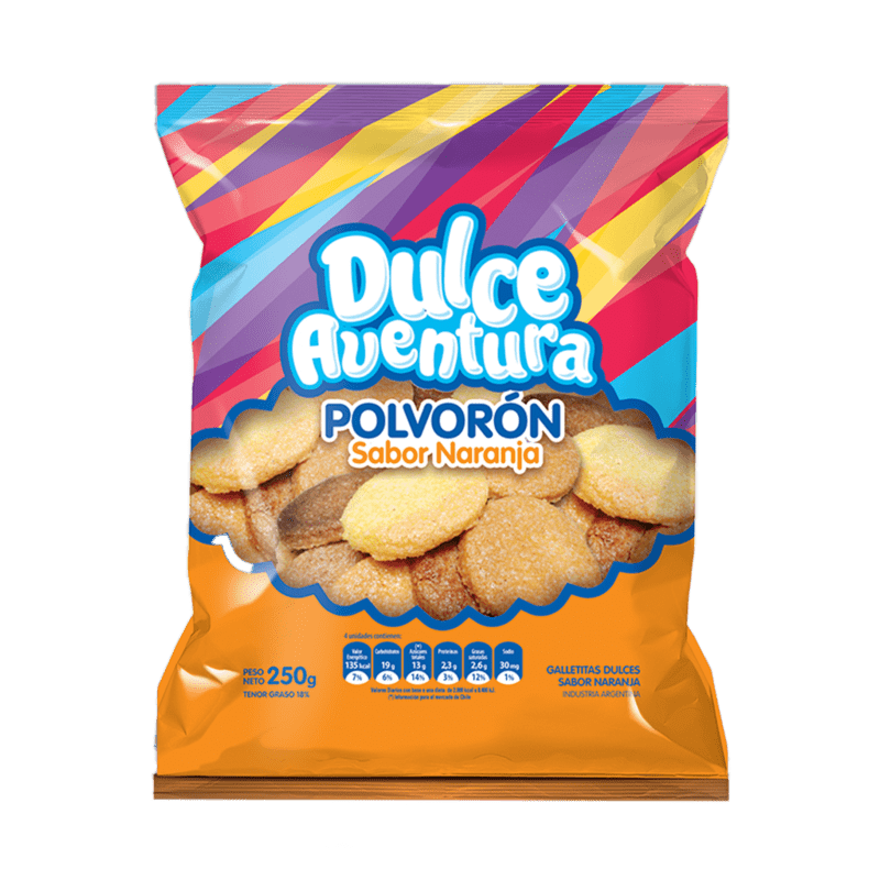 Polvorón Dulce Aventura sabor Naranja | La Cumbre